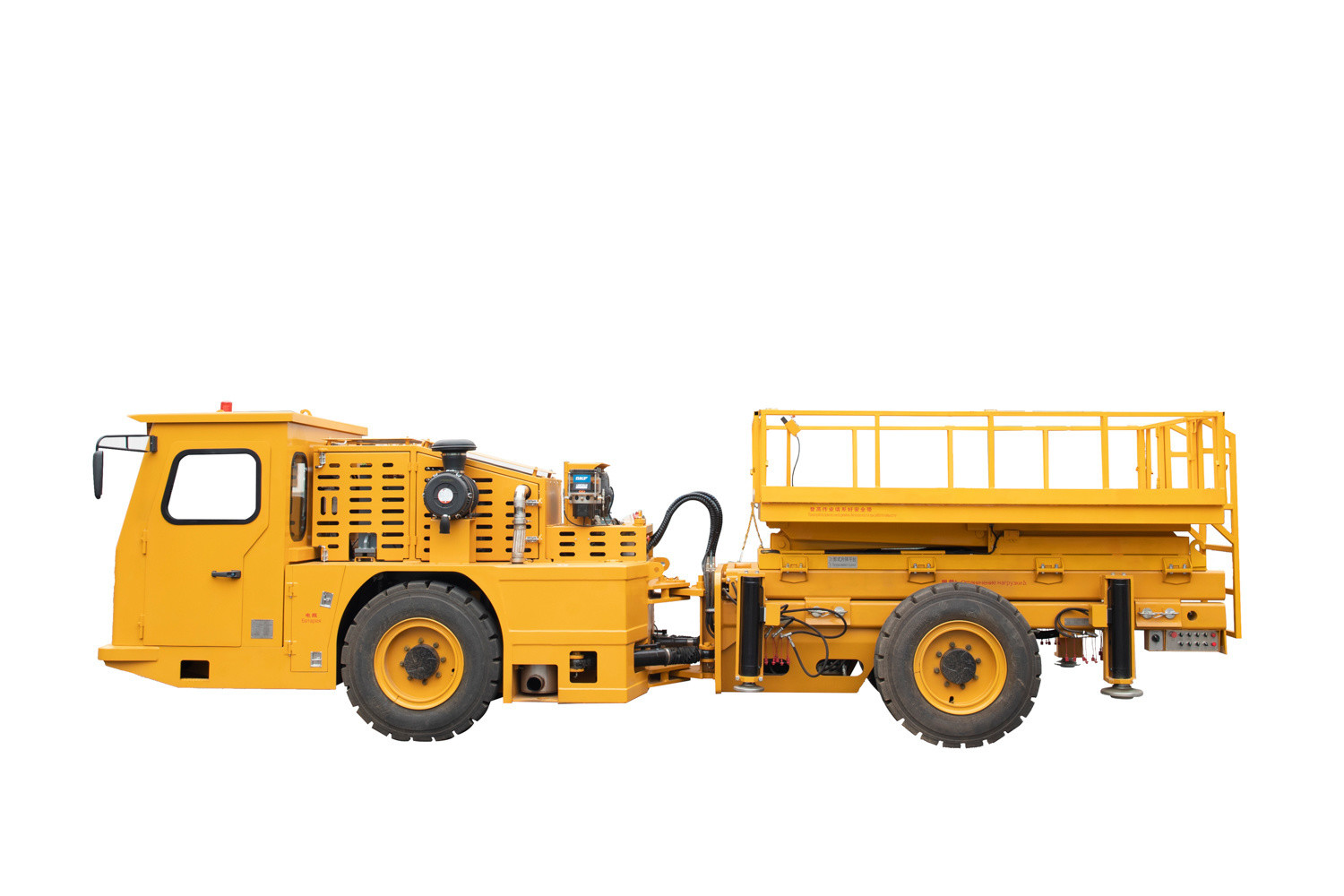 Four Wheeled Underground Utility Vehicle Lifting Work Platform With ...